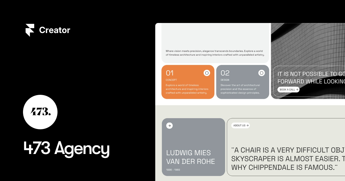 473 Agency — Framer Creator