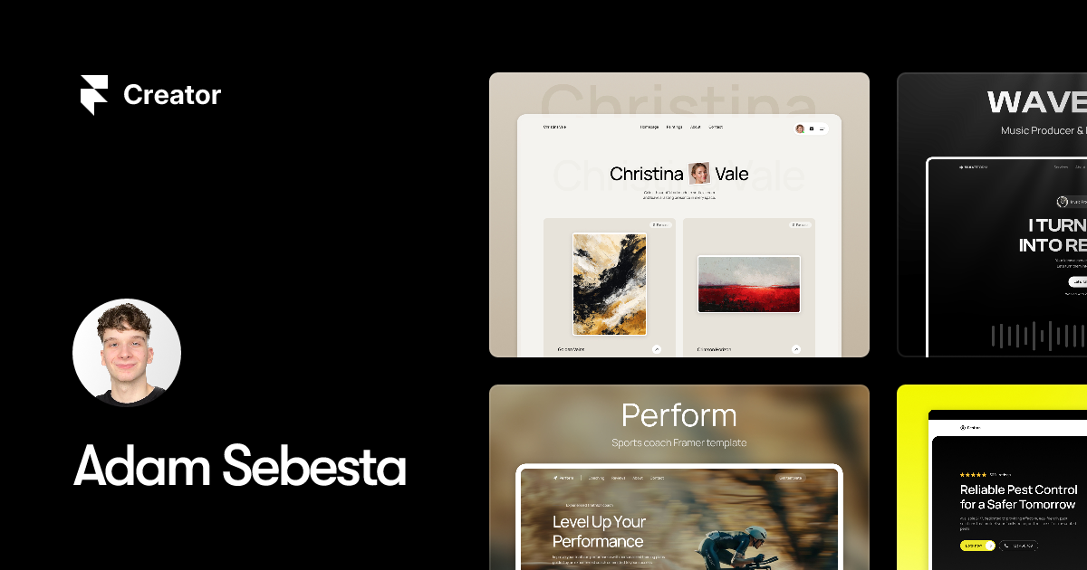 Adam Sebesta — Framer Creator