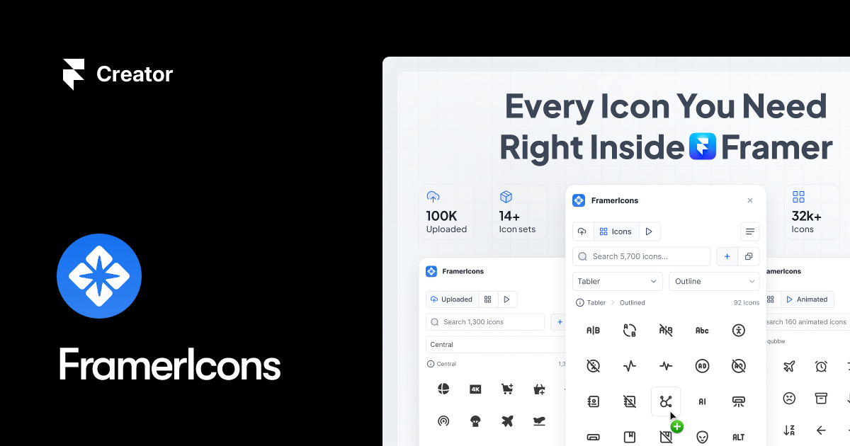 FramerIcons — Framer Creator