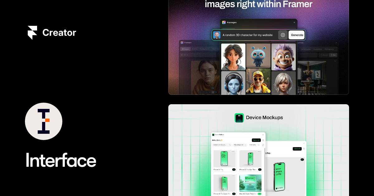 Interface — Framer Creator