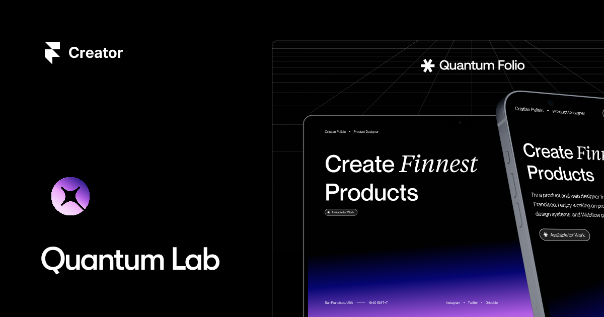 Quantum Lab — Framer Creator