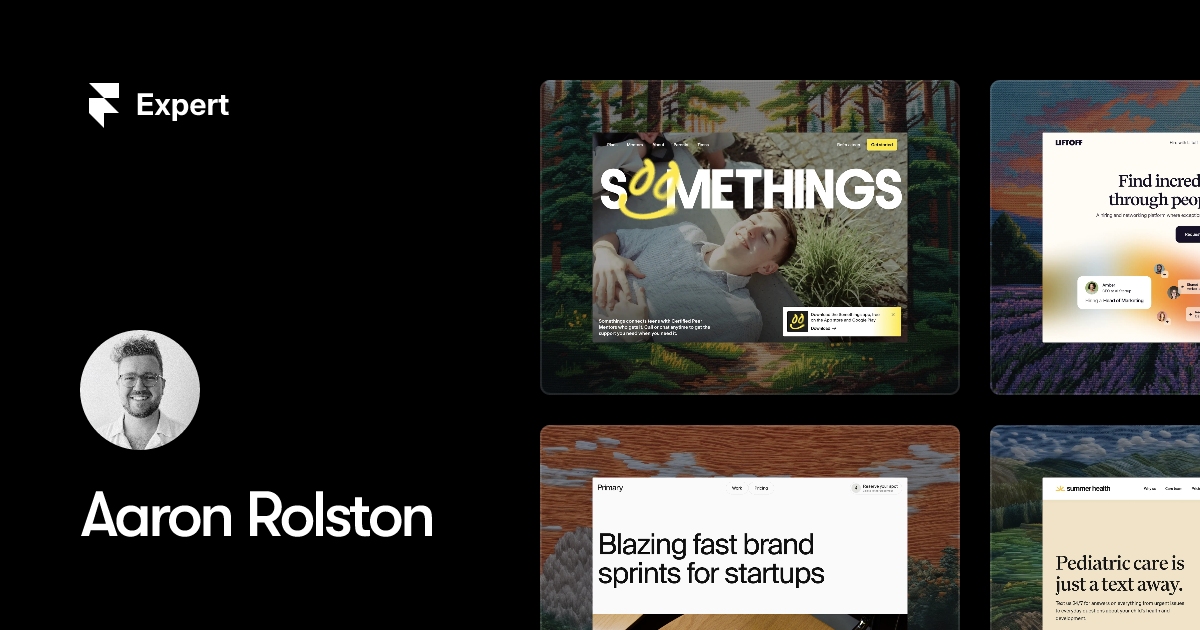 Website Templates by Aaron Rolston — Framer Creator