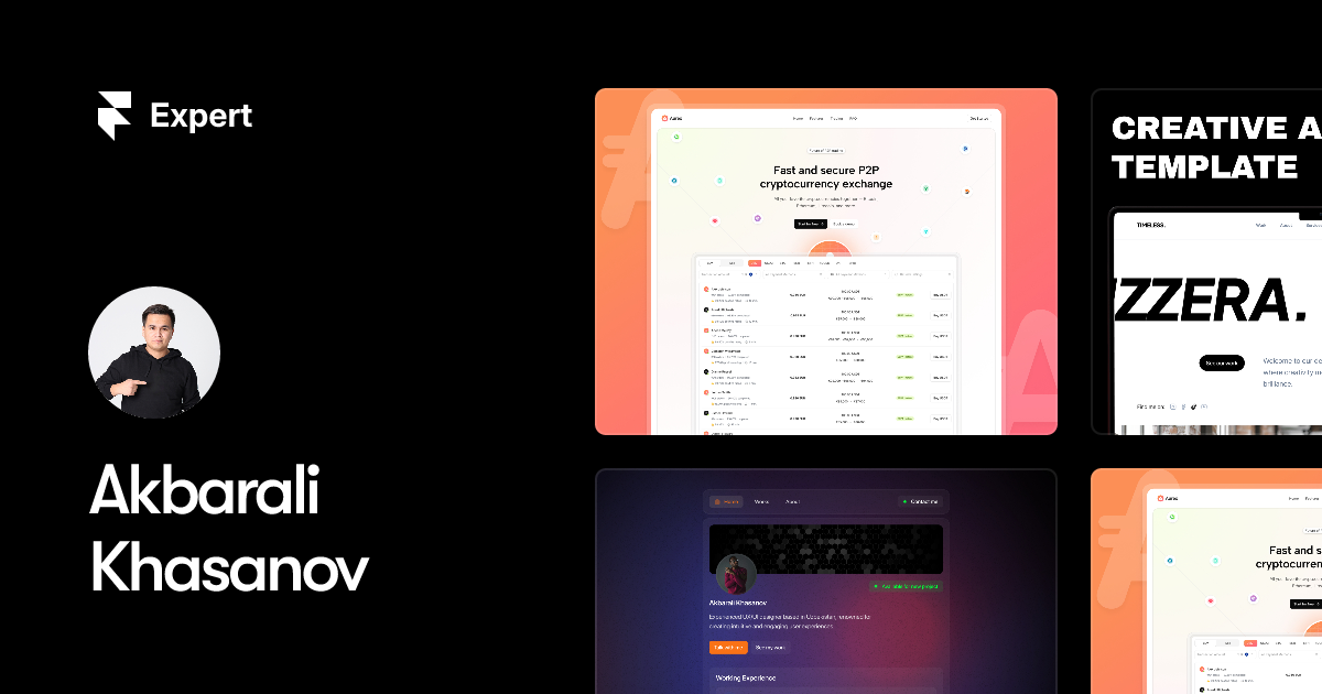 Akbarali Khasanov — Web Design Freelancer on Framer Experts