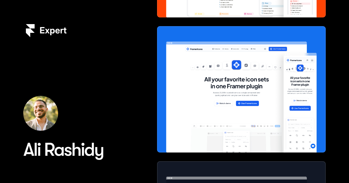 Ali Rashidy — Web Design Freelancer on Framer Experts Ali Rashidy — Web Design Freelancer on Framer Experts
