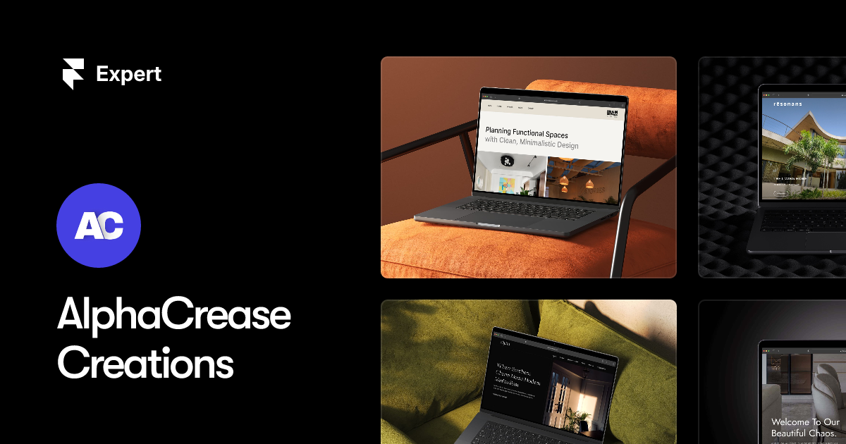 AlphaCrease Creations — Web Design Agency on Framer Experts