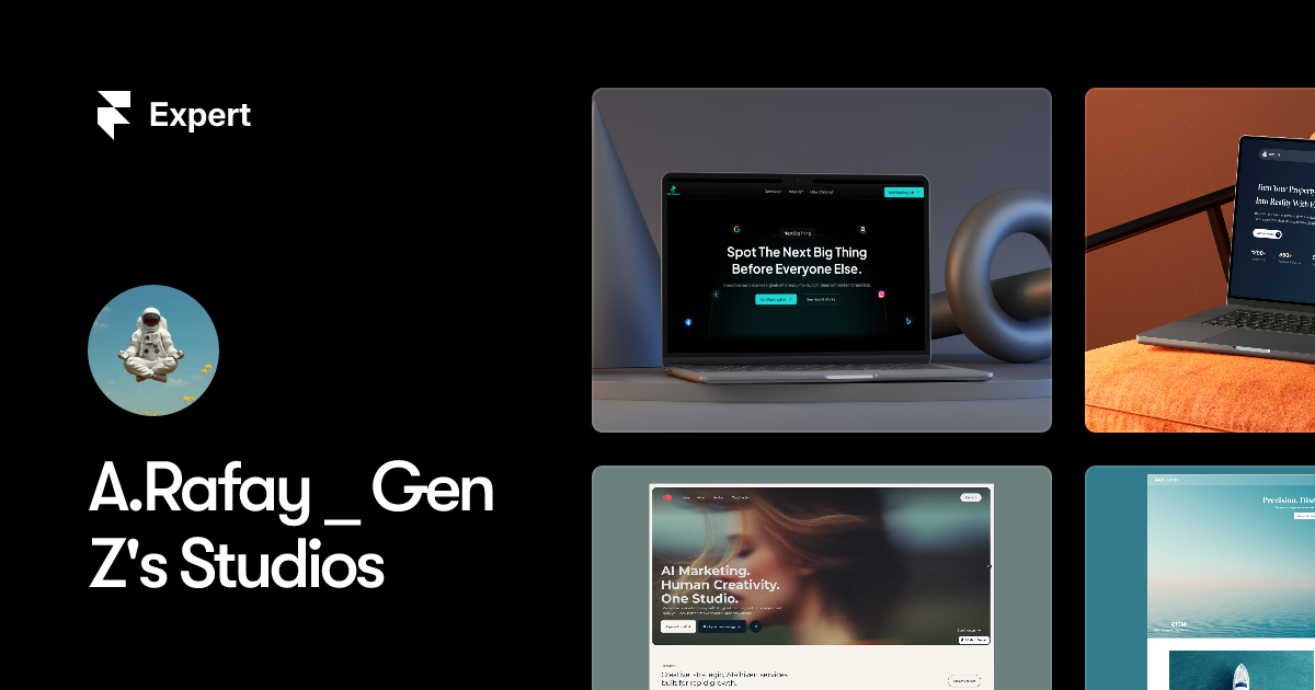 A.Rafay _ Gen Z's Studios — Web Design Freelancer on Framer Experts
