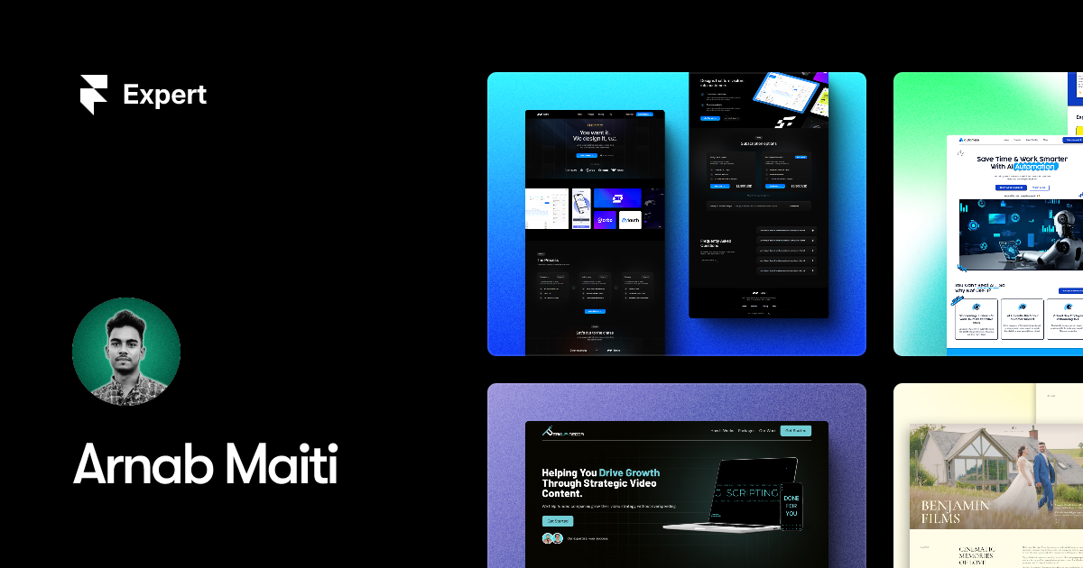 Web Dev Arnab — Web Design Freelancer on Framer Experts