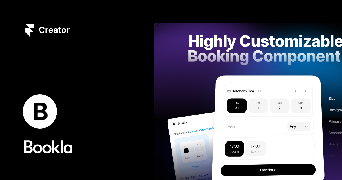 Website Plugins by Bookla — Framer Creator