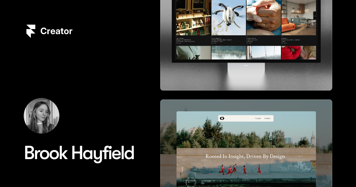 Website Templates by Brook Hayfield — Framer Creator