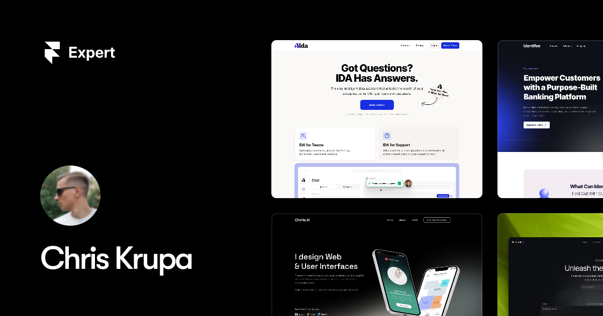 Chris Krupa — Web Design Freelancer on Framer Experts