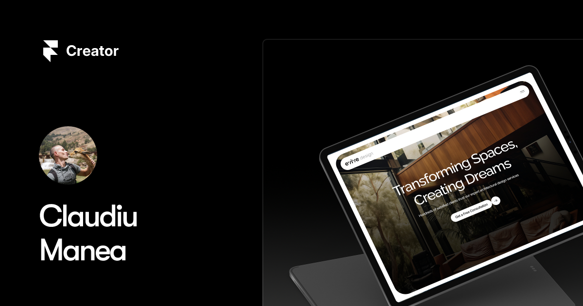 Claudiu Manea — Framer Creator