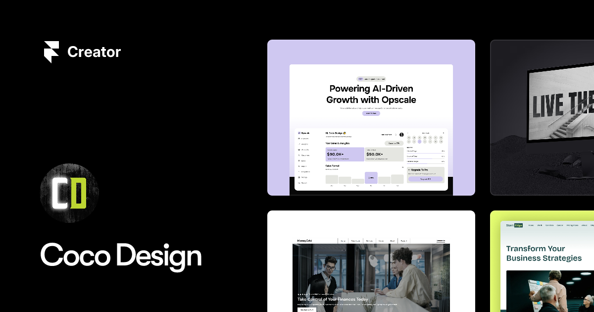 Website Templates by Coco Design — Framer Creator