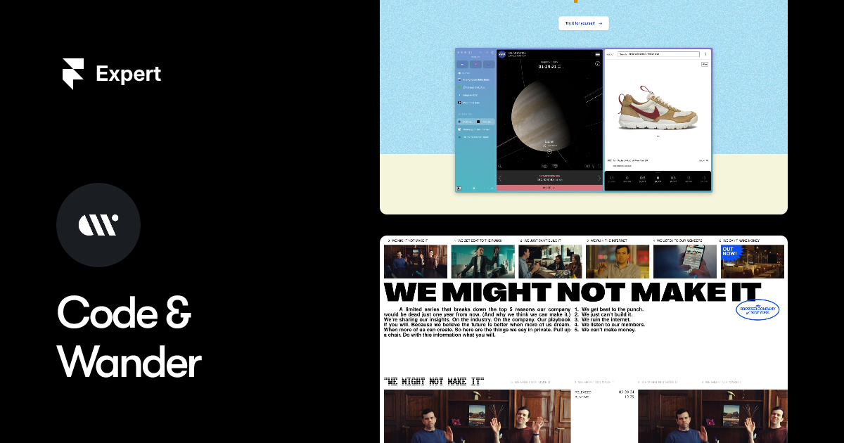 Code & Wander — Web Design Studio on Framer Experts