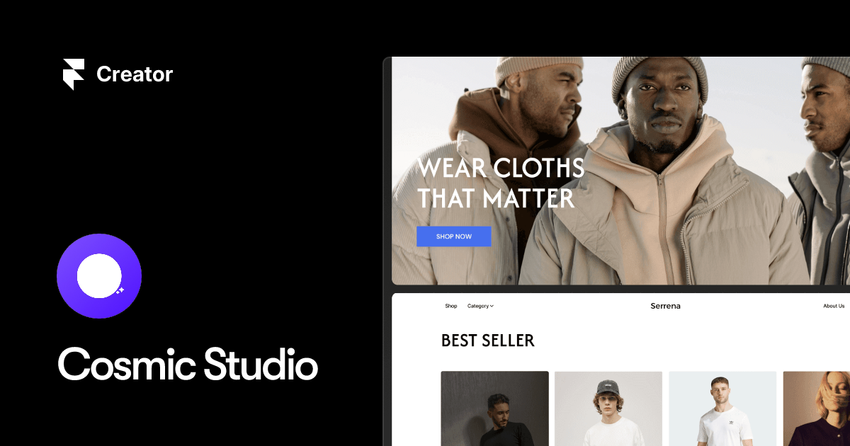 Website Templates by Cosmic Studio — Framer Creator