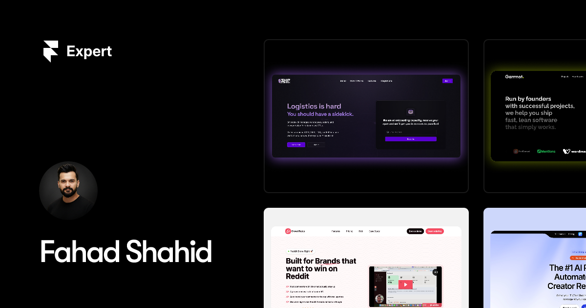 Fahad Shahid — Web Design Freelancer on Framer Experts