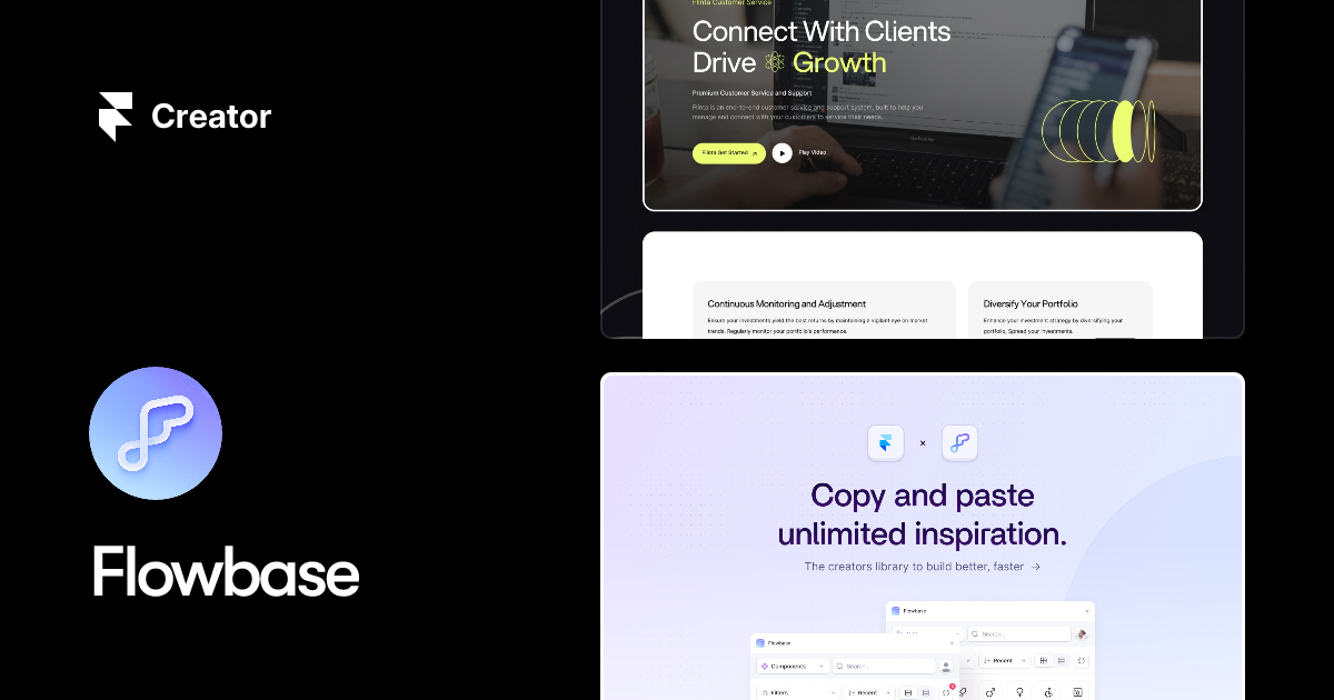 Website Templates by Flowbase — Framer Creator