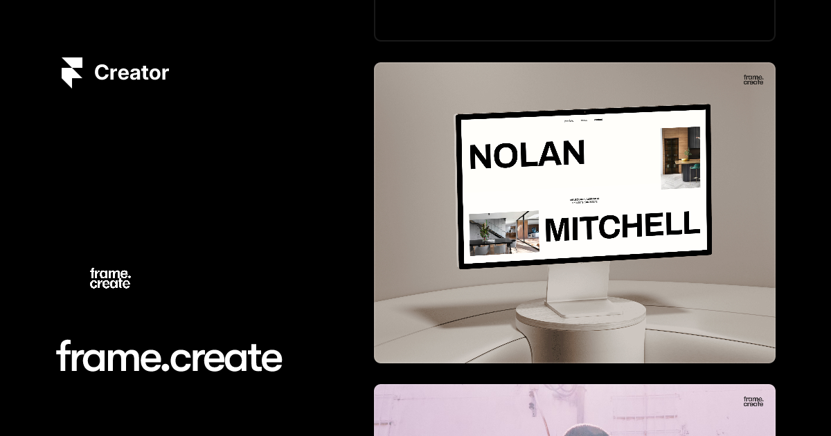 Website Templates by frame.create — Framer Creator