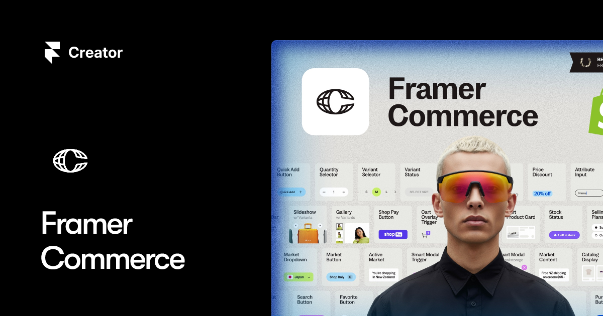 Website Plugins by Framer Commerce — Framer Creator