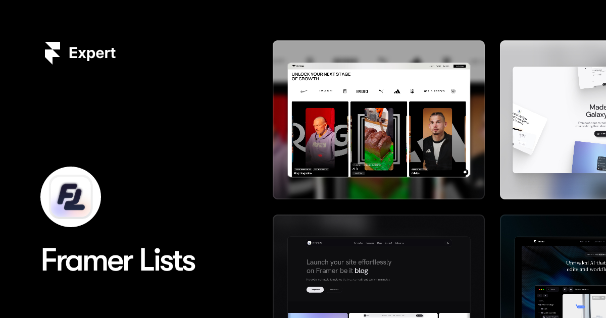 Framer Lists — Web Design Freelancer on Framer Experts