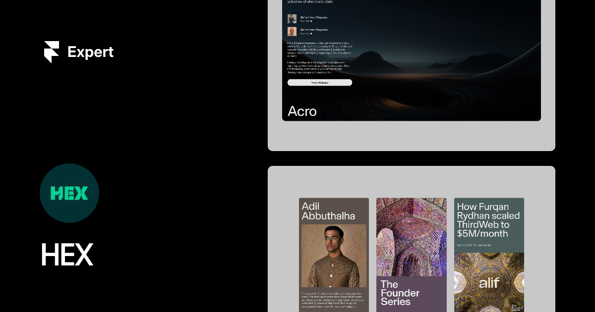 HEX — Web Design Studio on Framer Experts