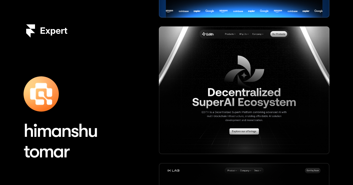 himanshu tomar — Web Design Freelancer on Framer Experts