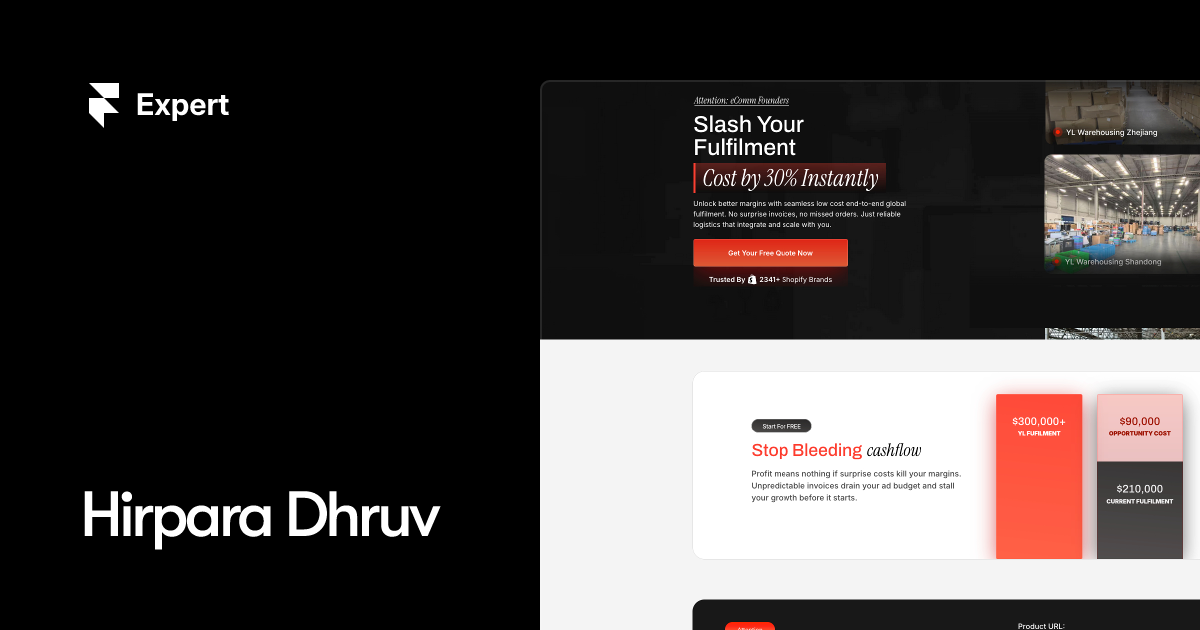 Hirpara Dhruv — Web Design Freelancer on Framer Experts