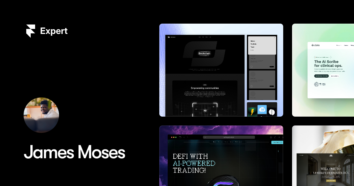 James Moses — Web Design Freelancer on Framer Experts