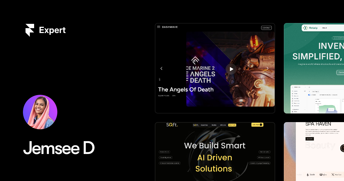 Jemsee D — Web Design Freelancer on Framer Experts