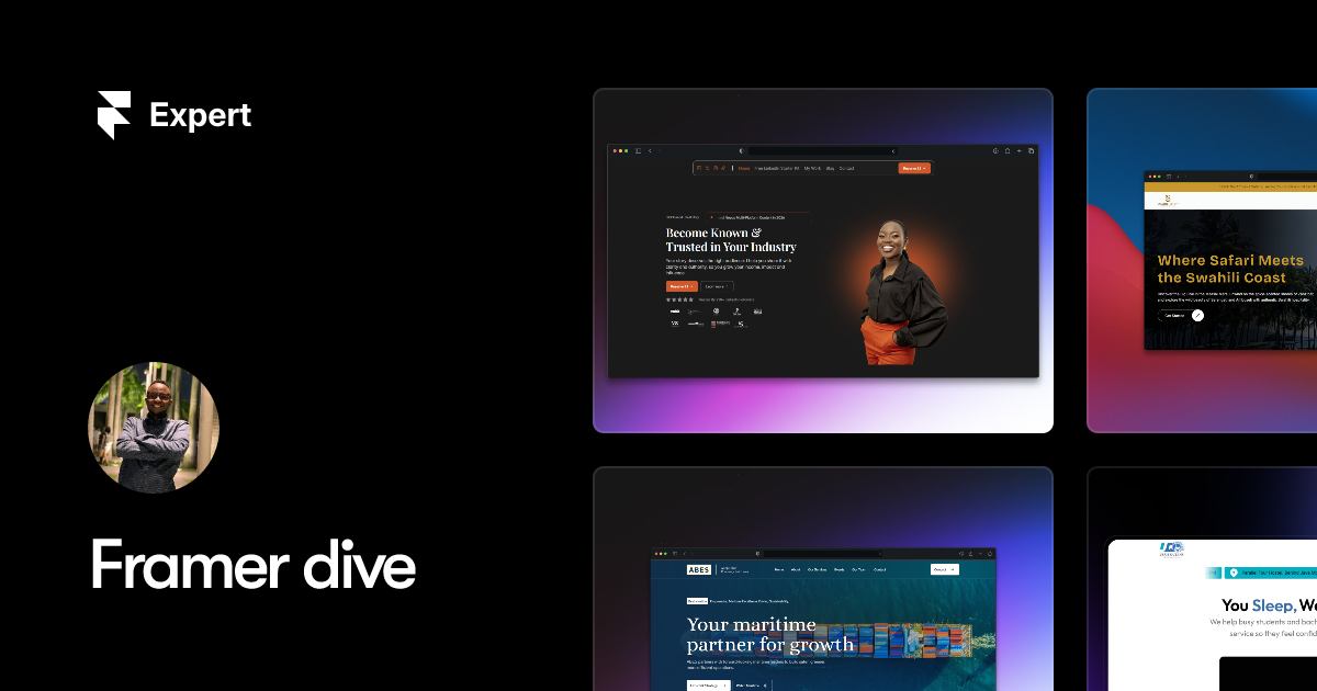 Framer dive — Web Design Studio on Framer Experts