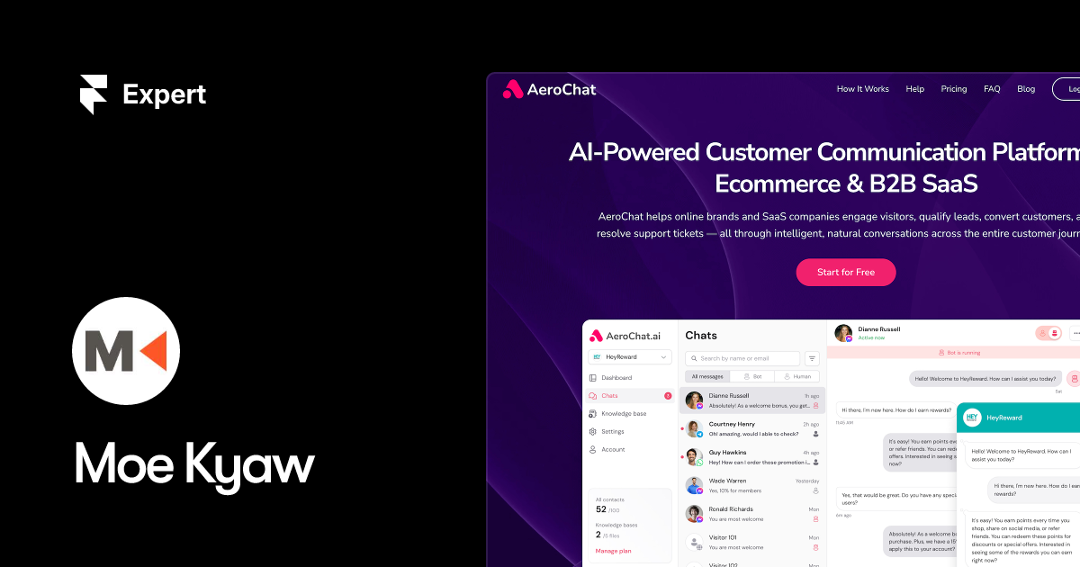 Moe Kyaw — Web Design Freelancer on Framer Experts