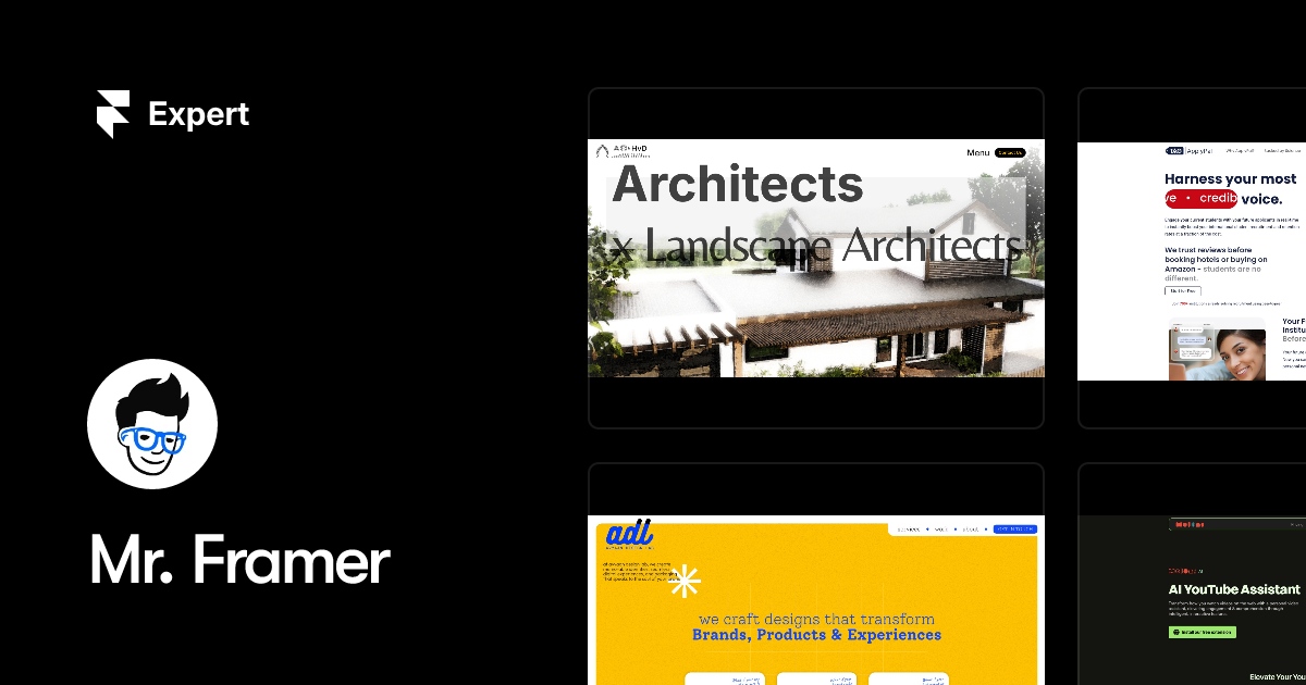 Mr. Framer — Web Design Studio on Framer Experts
