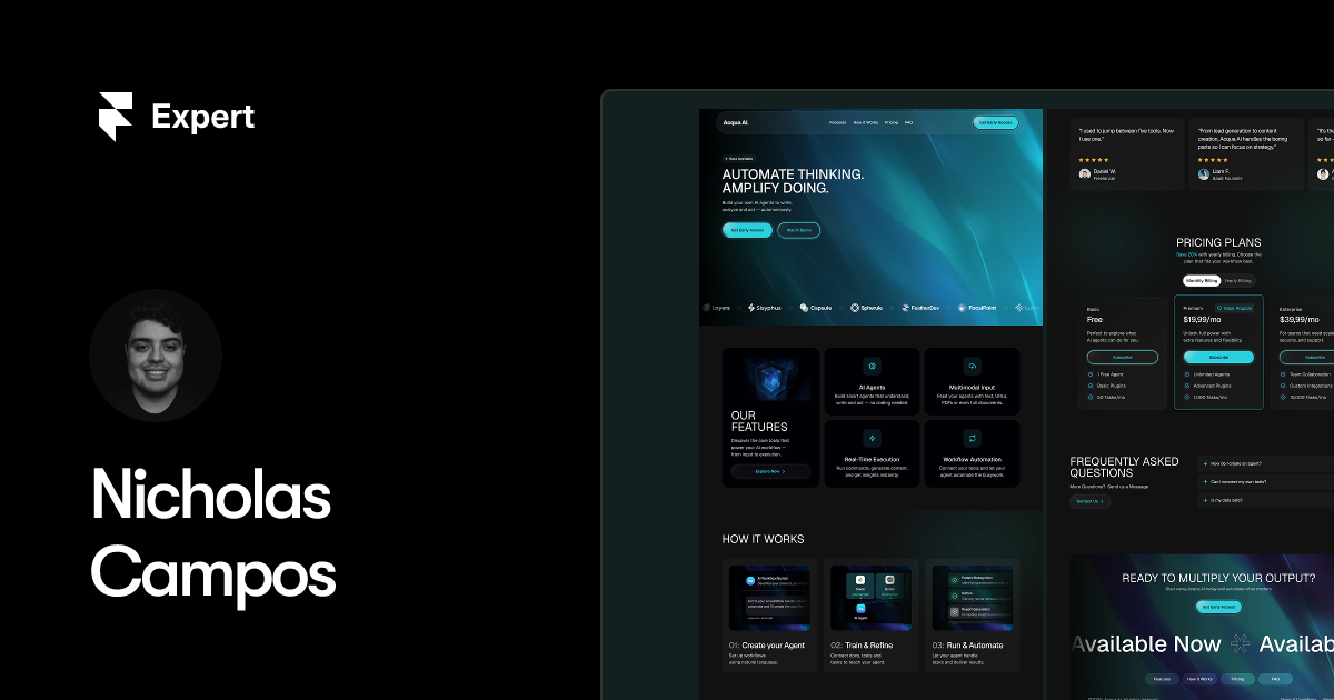 Nicholas Campos — Web Design Freelancer on Framer Experts