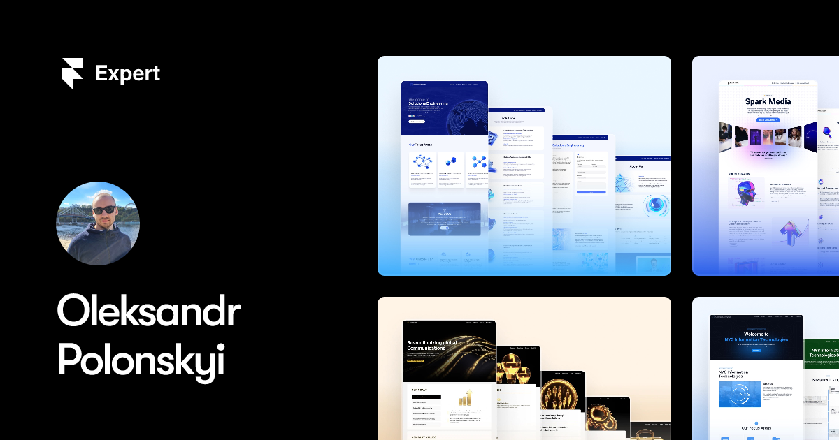 Oleksandr Polonskyi — Web Design Freelancer on Framer Experts