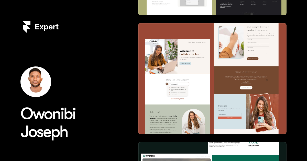 Owonibi Joseph — Web Design Freelancer on Framer Experts