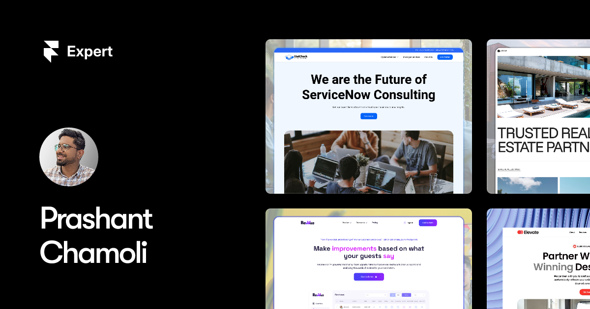 Prashant Chamoli — Web Design Agency on Framer Experts
