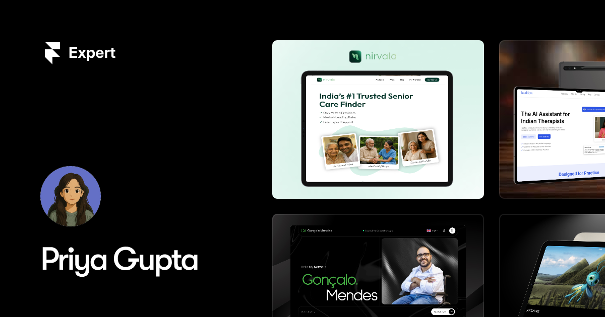 Priya Gupta — Web Design Freelancer on Framer Experts