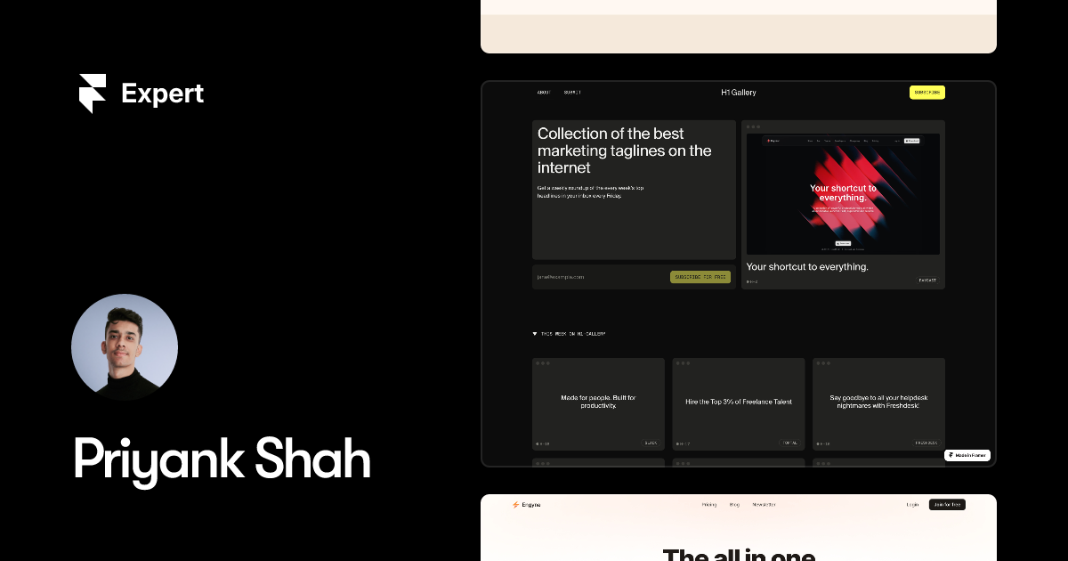 Priyank Shah — Web Design Freelancer on Framer Experts