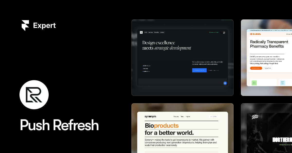 Push Refresh — Web Design Studio on Framer Experts