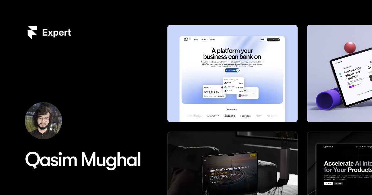 Qasim Mughal — Web Design Freelancer on Framer Experts