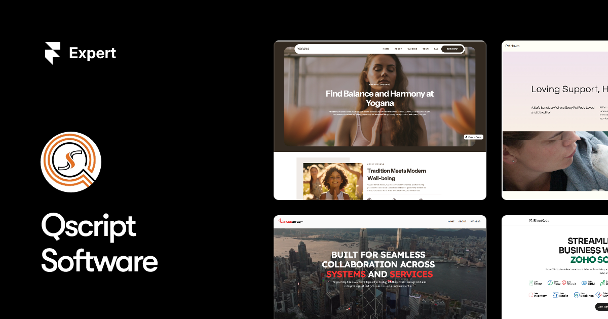 Qscript Software — Web Design Freelancer on Framer Experts