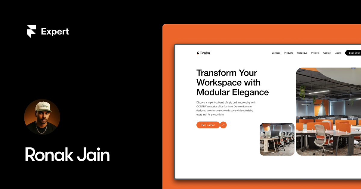 Ronak Jain — Web Design Freelancer on Framer Experts