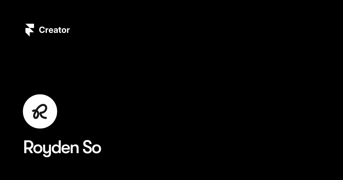 Website Templates by Royden So — Framer Creator