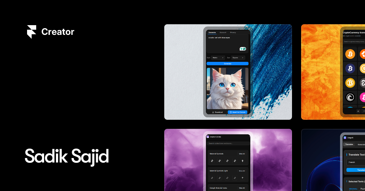 Website Plugins by Sadik Sajid — Framer Creator