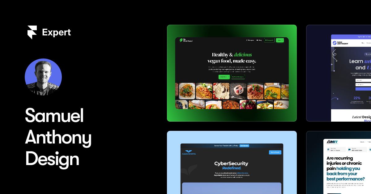 Samuel Anthony Design — Web Design Freelancer on Framer Experts