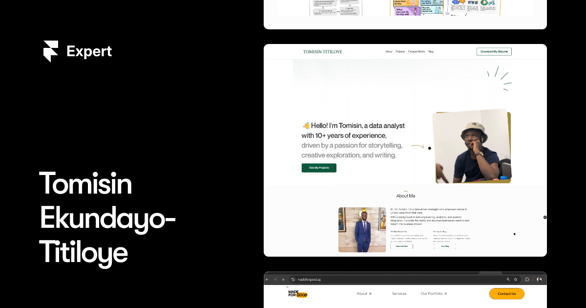 Tomisin Ekundayo-Titiloye — Web Design Freelancer on Framer Experts