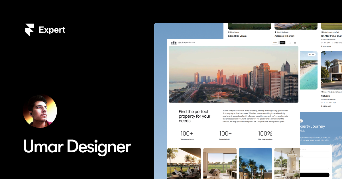 Umar Designer — Web Design Freelancer on Framer Experts