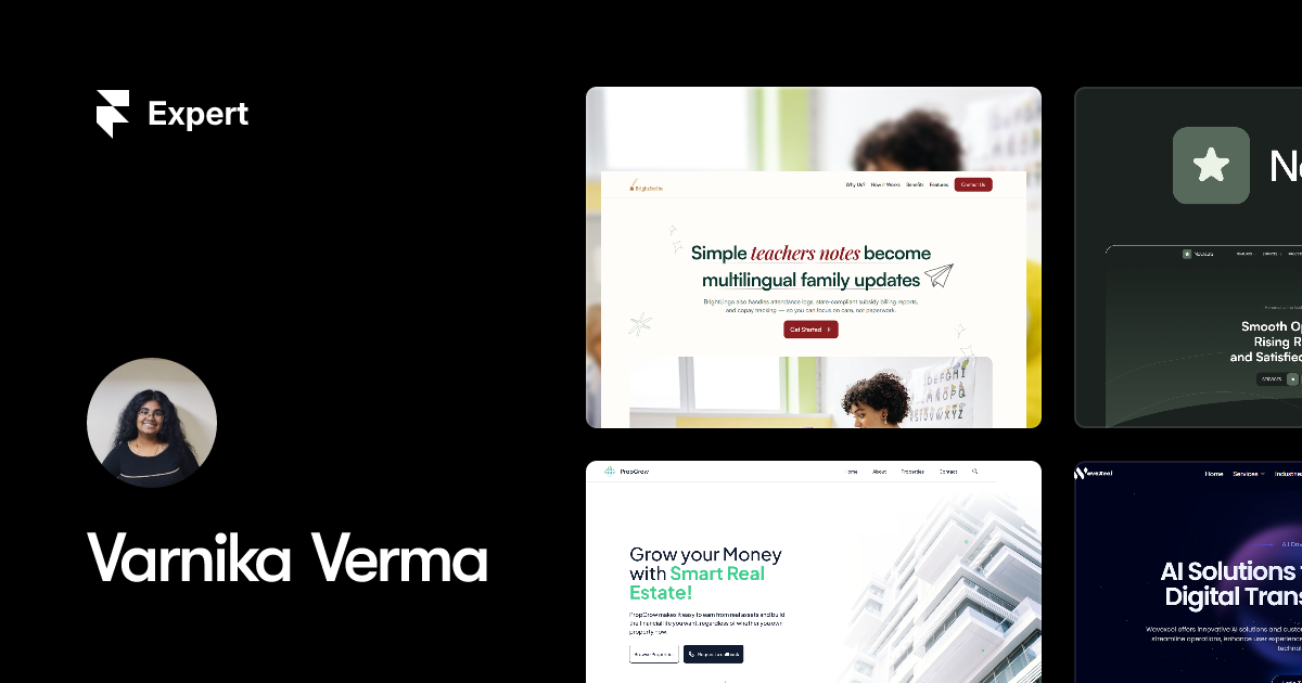 Varnika Verma — Web Design Freelancer on Framer Experts