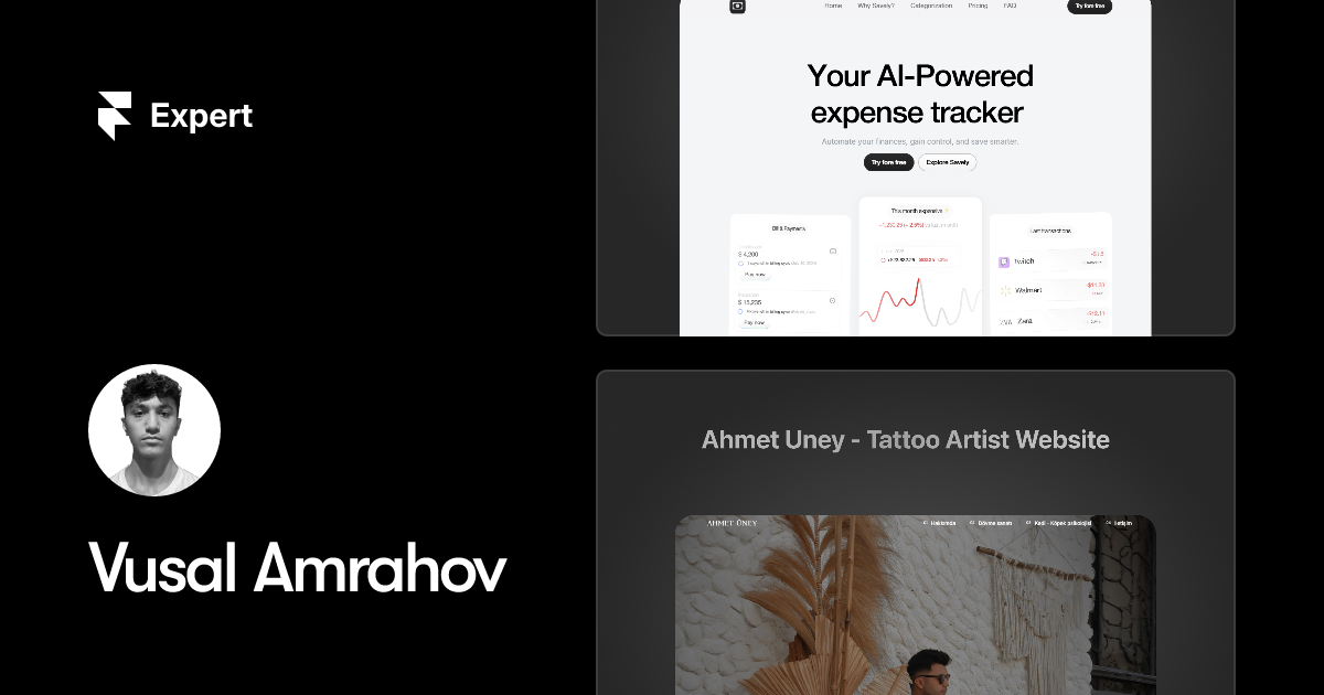 Vusal Amrahov — Web Design Freelancer on Framer Experts