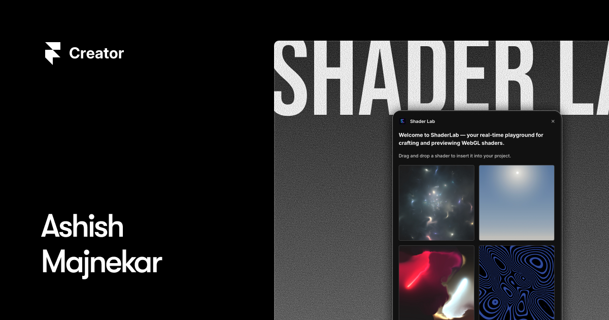 Website Plugins by Ashish Majnekar — Framer Creator