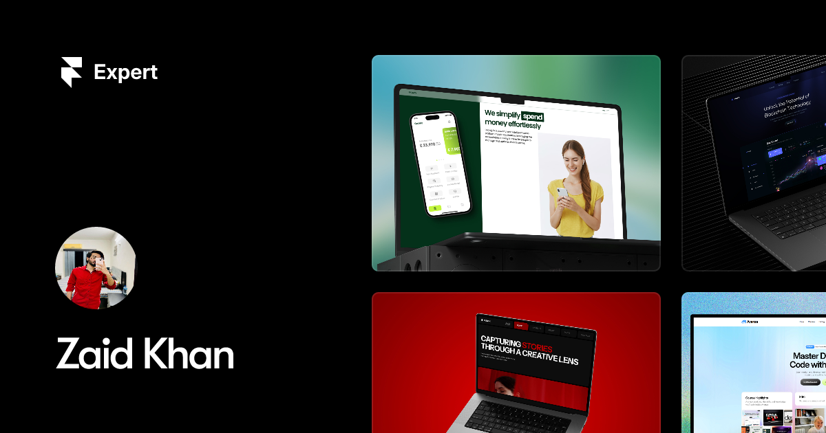 Zaid Khan — Web Design Freelancer on Framer Experts